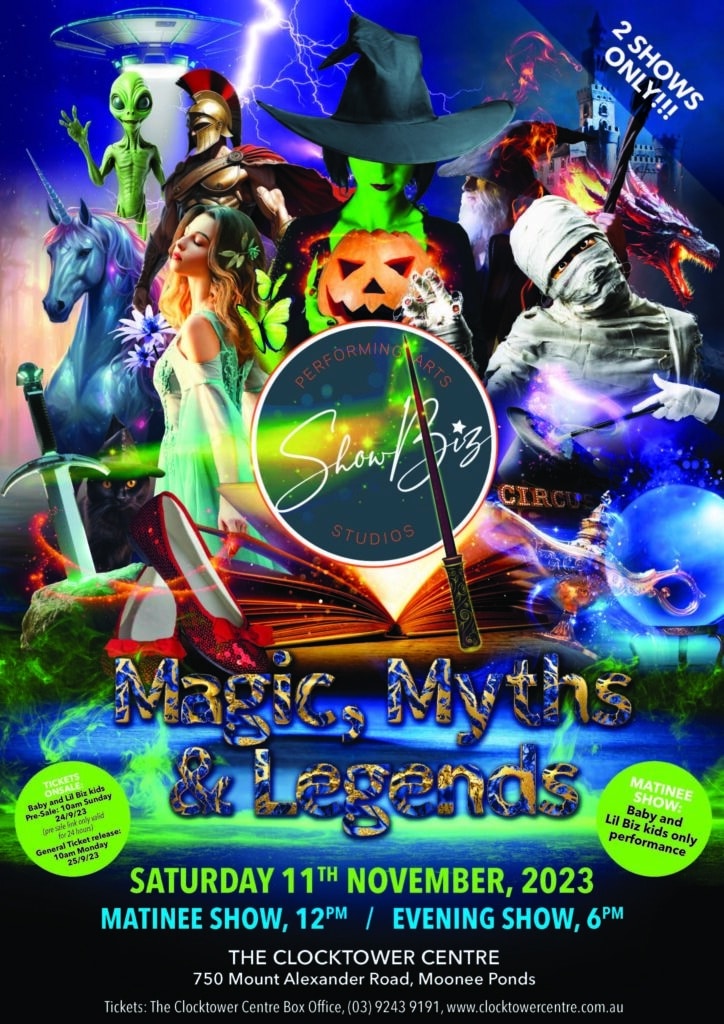 ShowBiz Performing Arts Studios – Magic, Myths & Legends - Clocktower ...